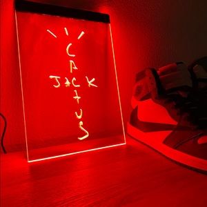 Other | Cactus Jack Led Neon Red Light Sign 8x12 | Poshmark